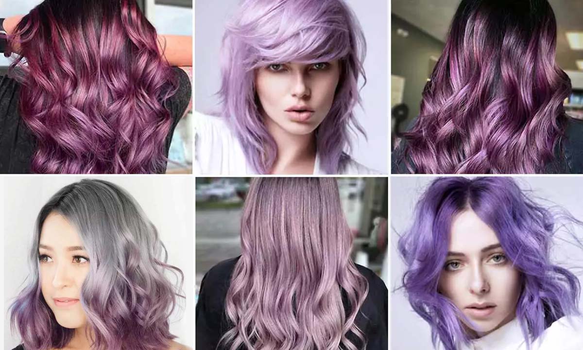 Capelli Castani Con Punte Color Lavanda