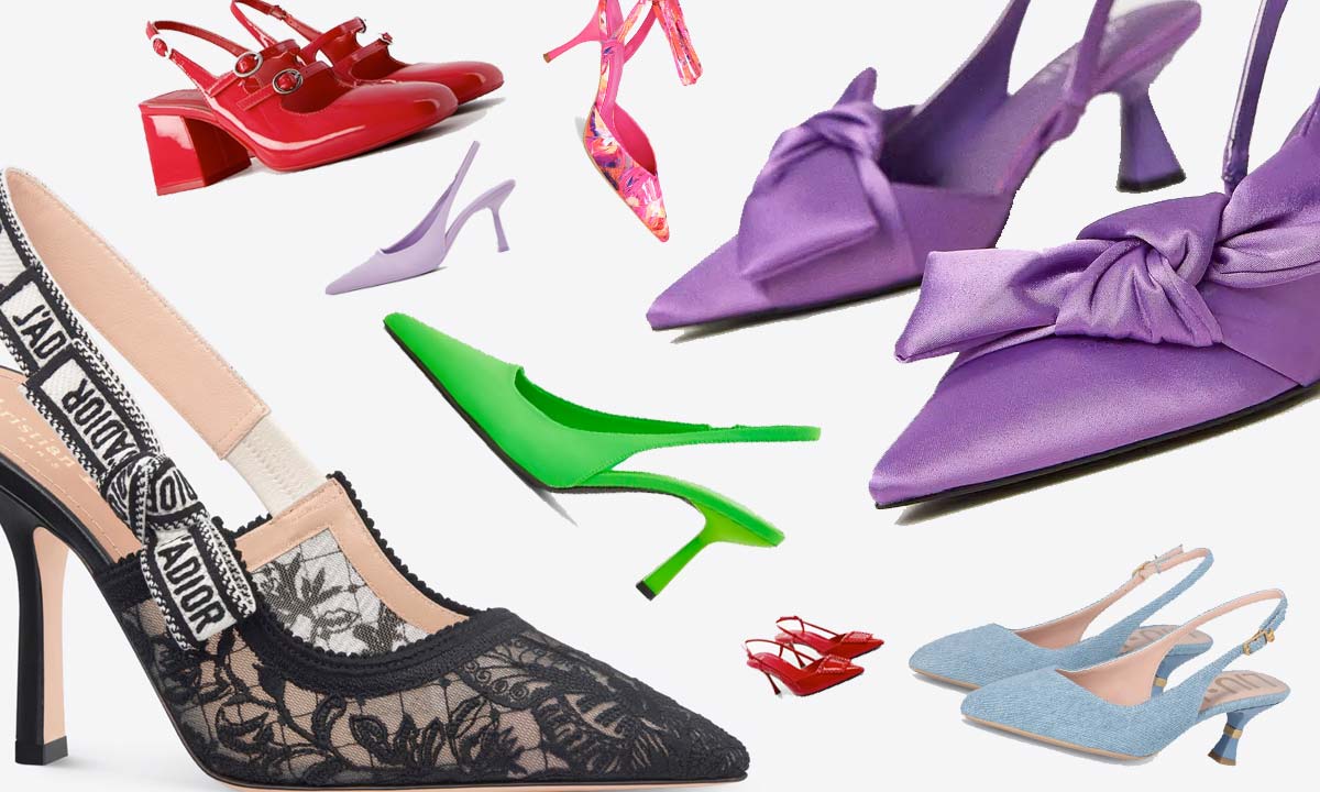 9 décolleté slingback, una svolta bon ton al look in estate